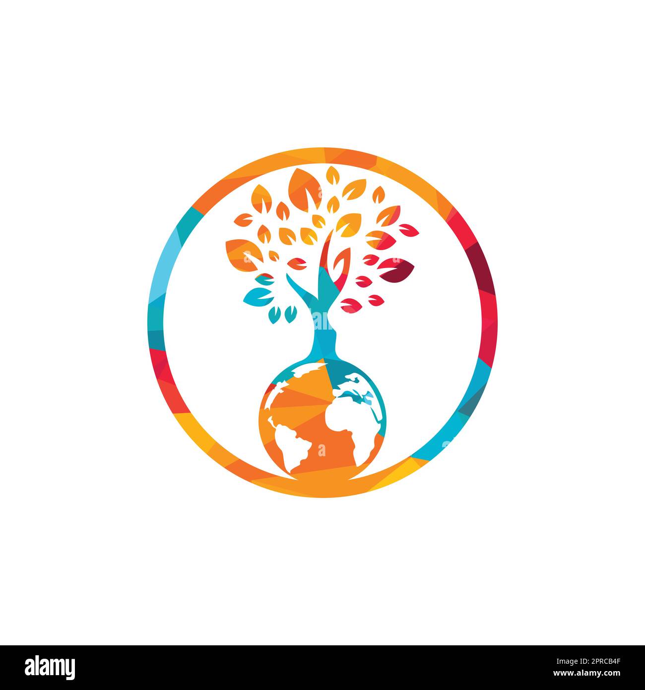 Globe tree vector logo design template. Planet and eco symbol or icon ...