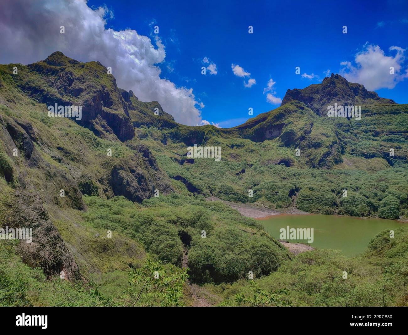 Kelud Volcano Crater Lake