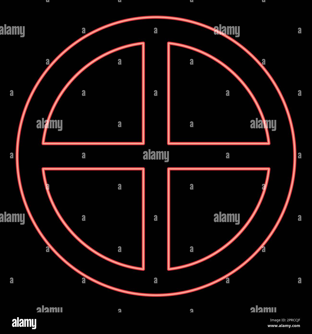 Neon cross round circle on bread concept parts body Christ Infinity ...
