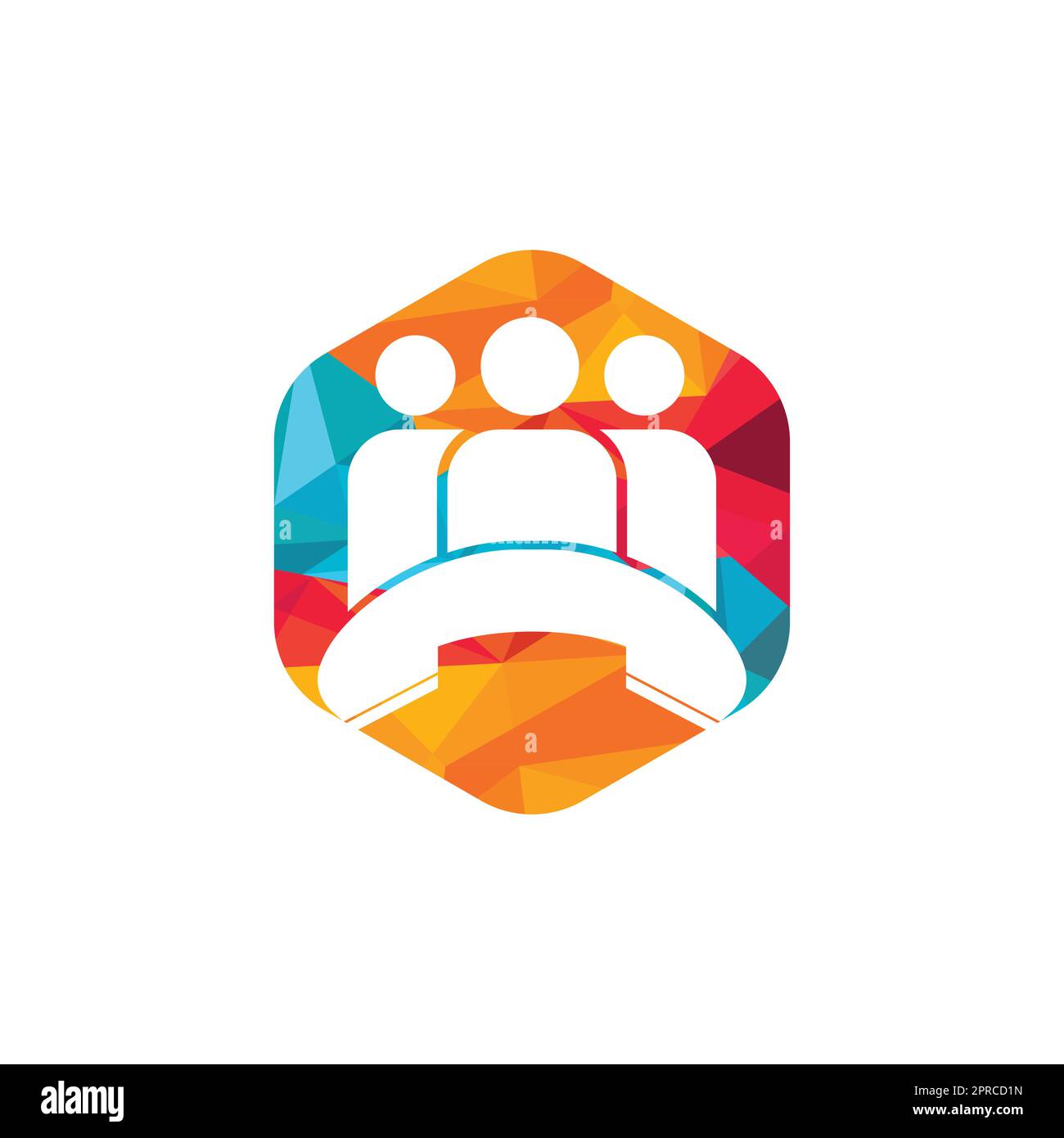 Call people vector logo design. Handset and people icon design Stock ...