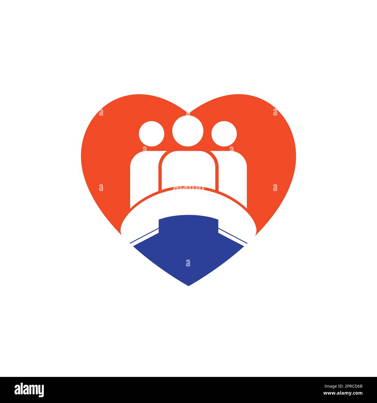 Call people vector logo design. Handset and people with heart shape ...