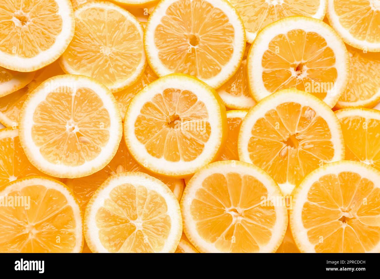 Texture of sliced lemons as background Stock Photo - Alamy