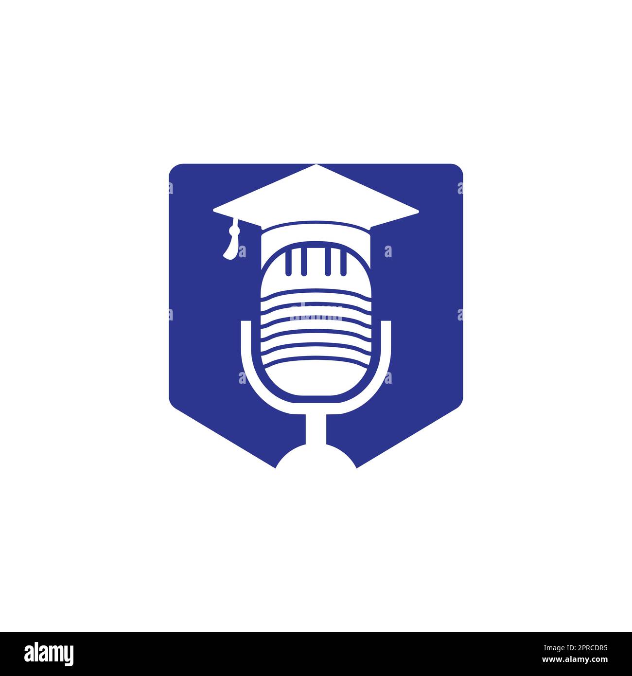 Graduate podcast logo icon symbol design. Education podcast logo ...