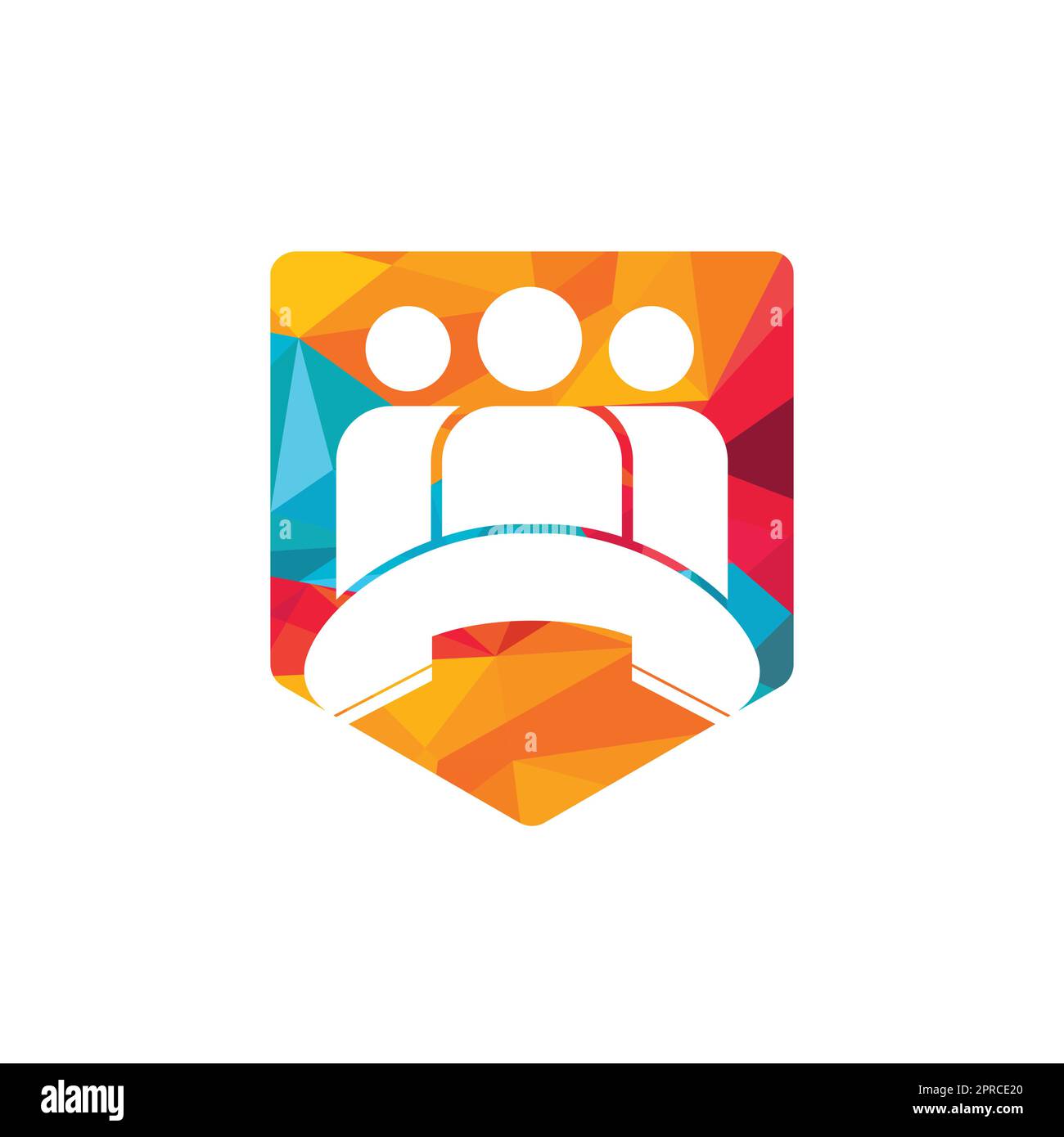 Call people vector logo design. Handset and people icon design Stock ...
