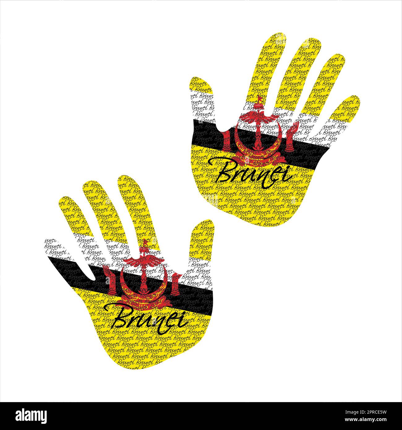 Hand drawn vector illustration with brunei flag pattern great for ...