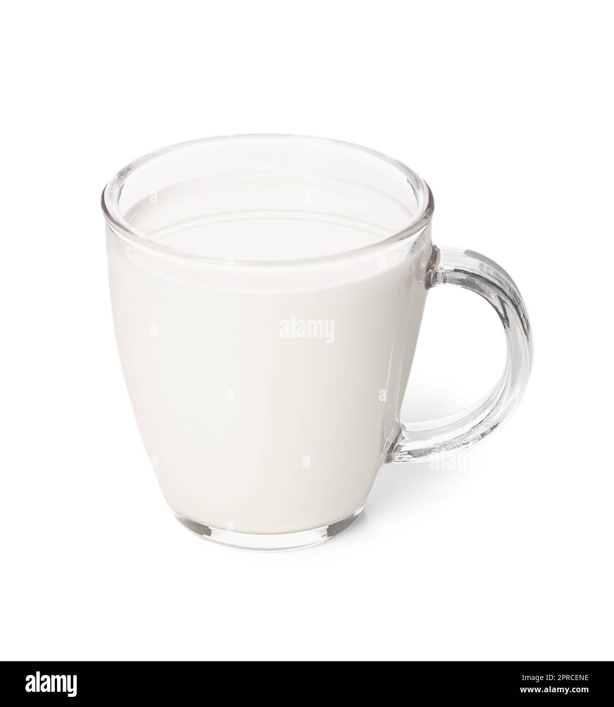 Cup of milk on white background Stock Photo - Alamy