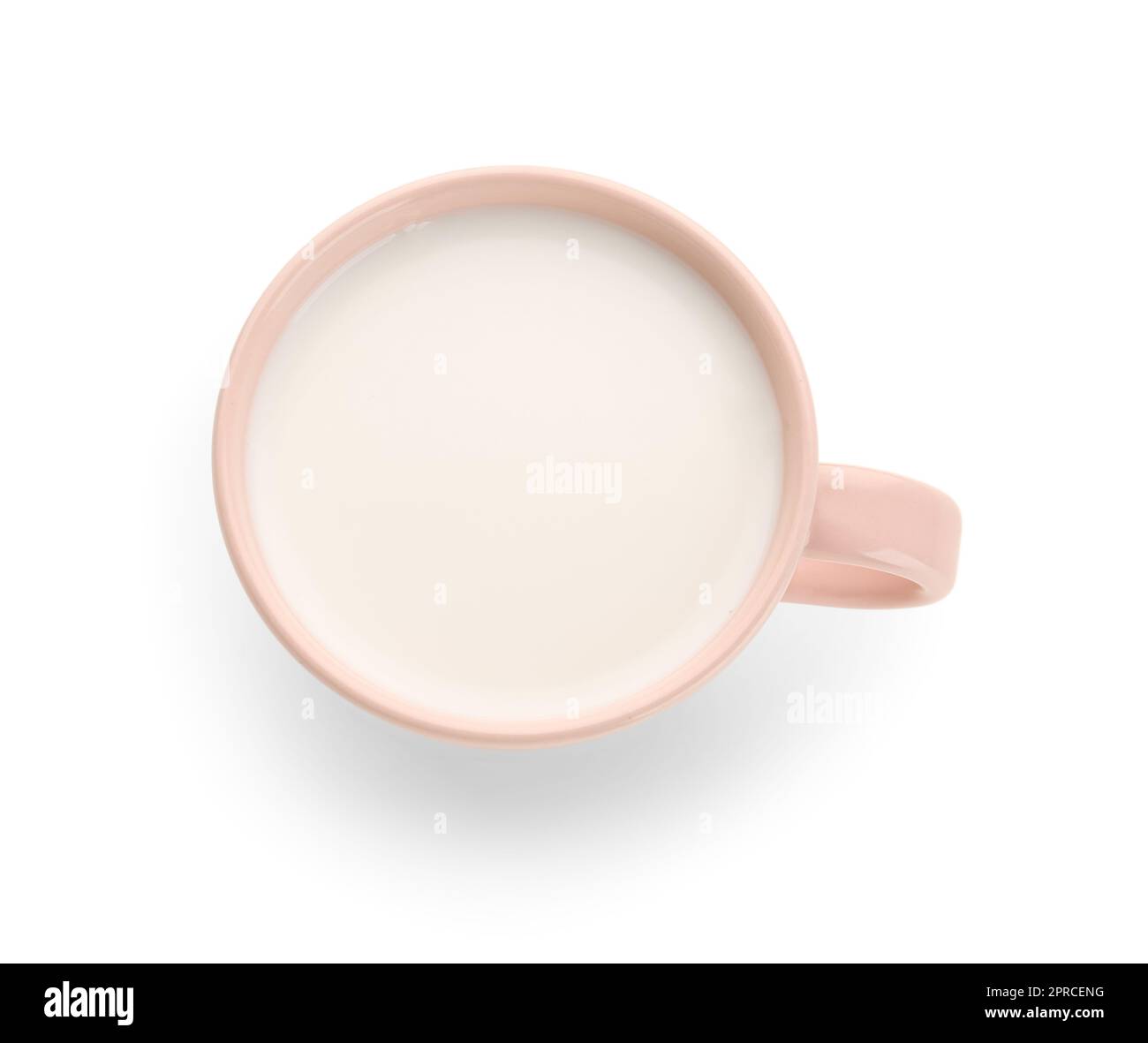Cup of milk on white background Stock Photo - Alamy