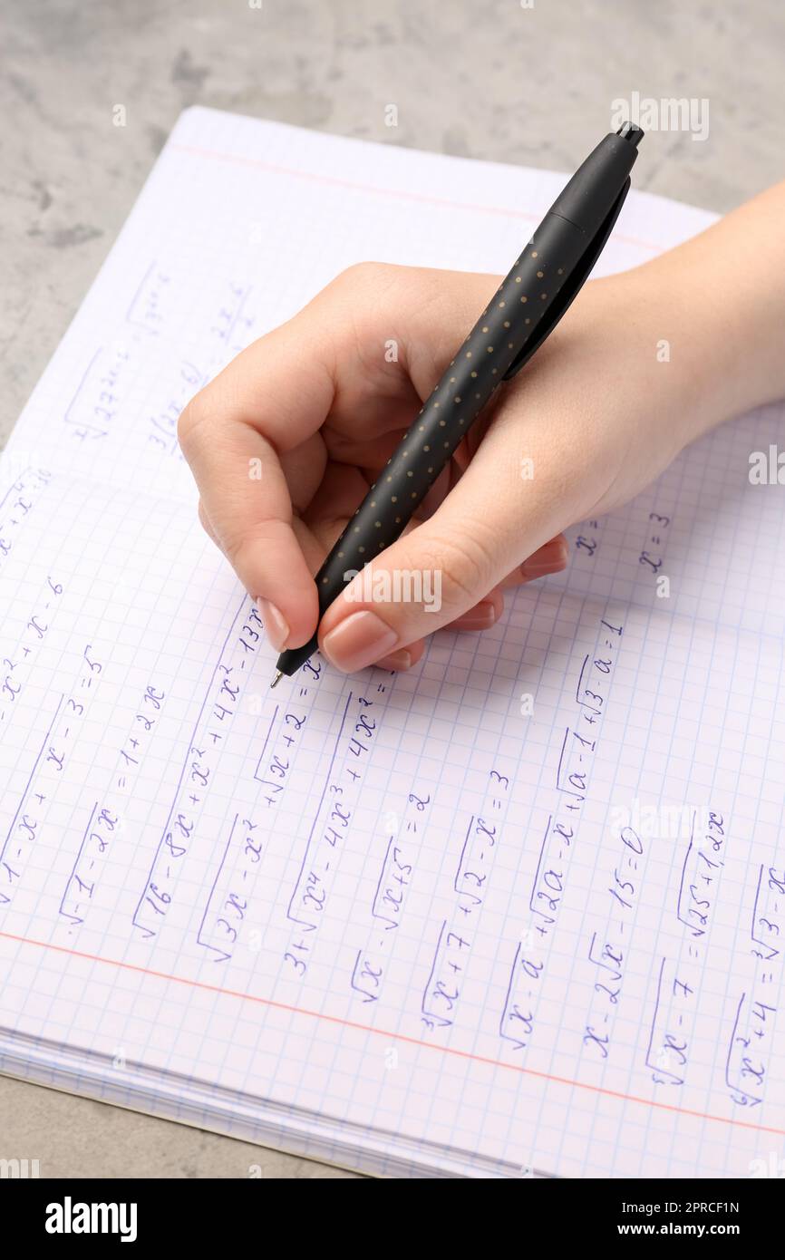 Maths lesson girl hi-res stock photography and images - Alamy