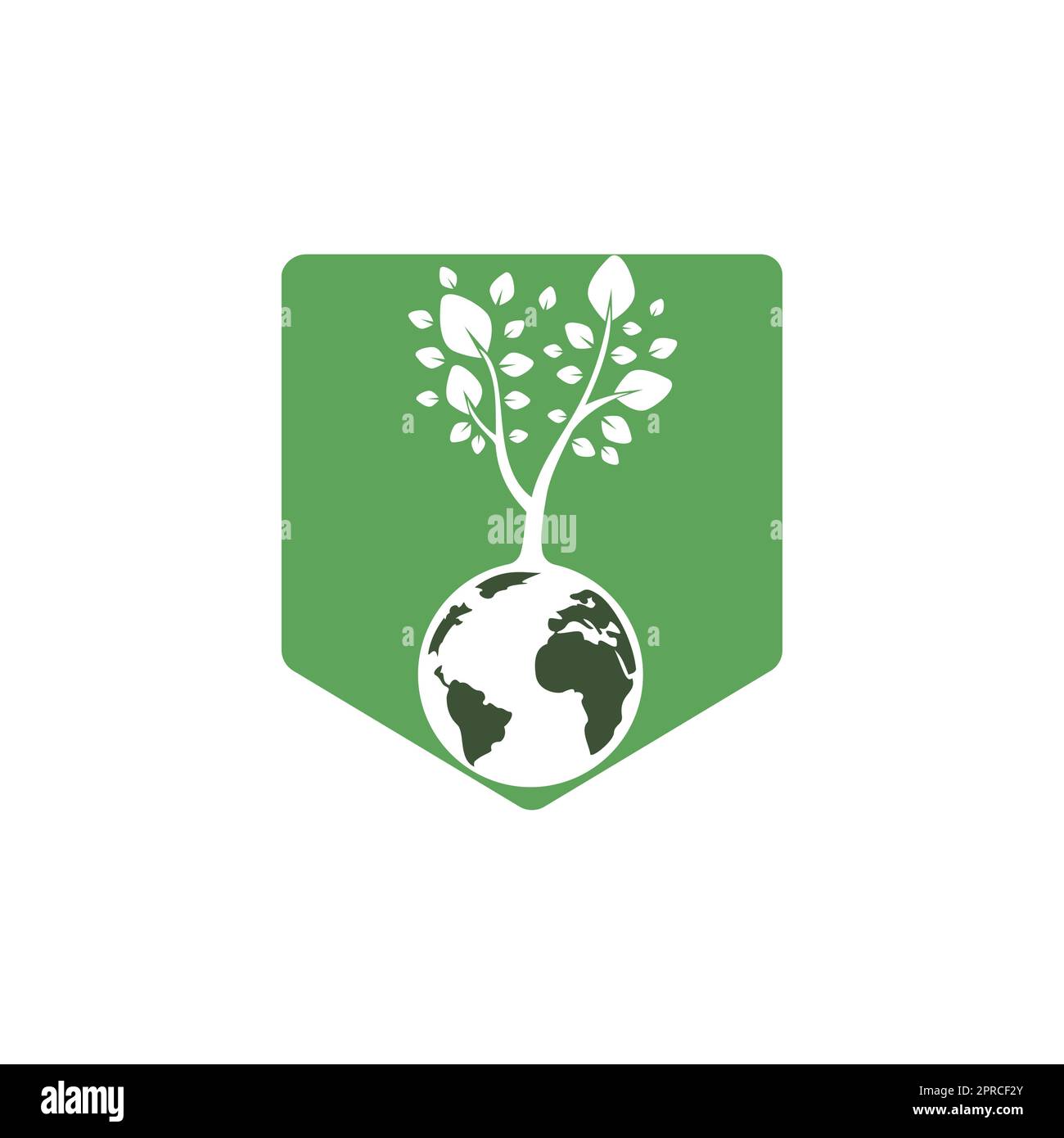 Globe tree vector logo design template. Planet and eco symbol or icon ...