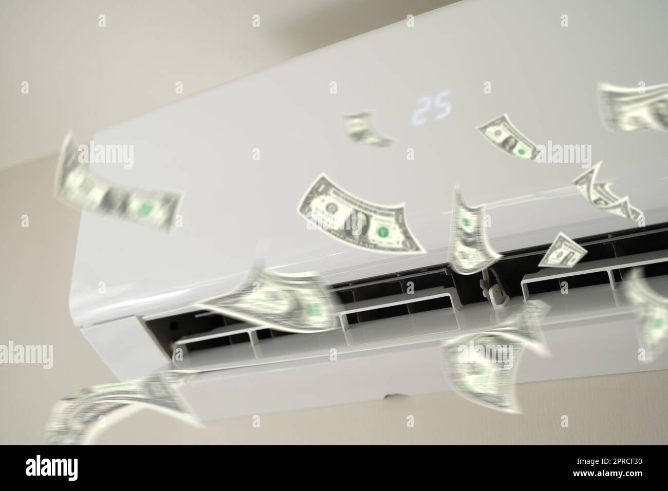 Adjust the indoor temperature with the air conditioner's energy. Help ...