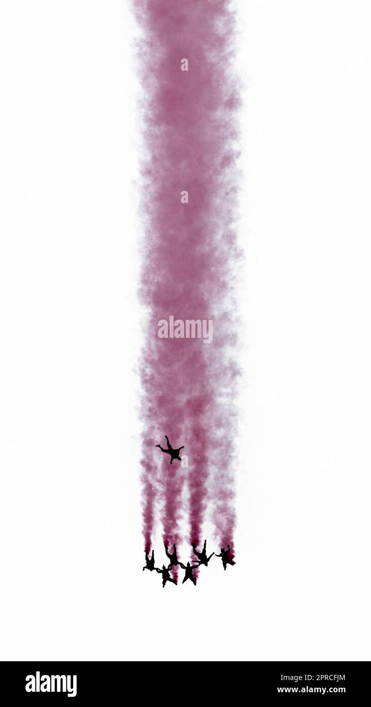 Red devils skydive hi-res stock photography and images - Alamy