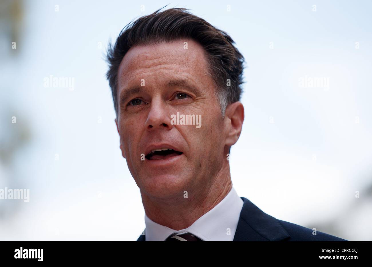 NSW Premier Chris Minns during a press conference at Royal Prince ...