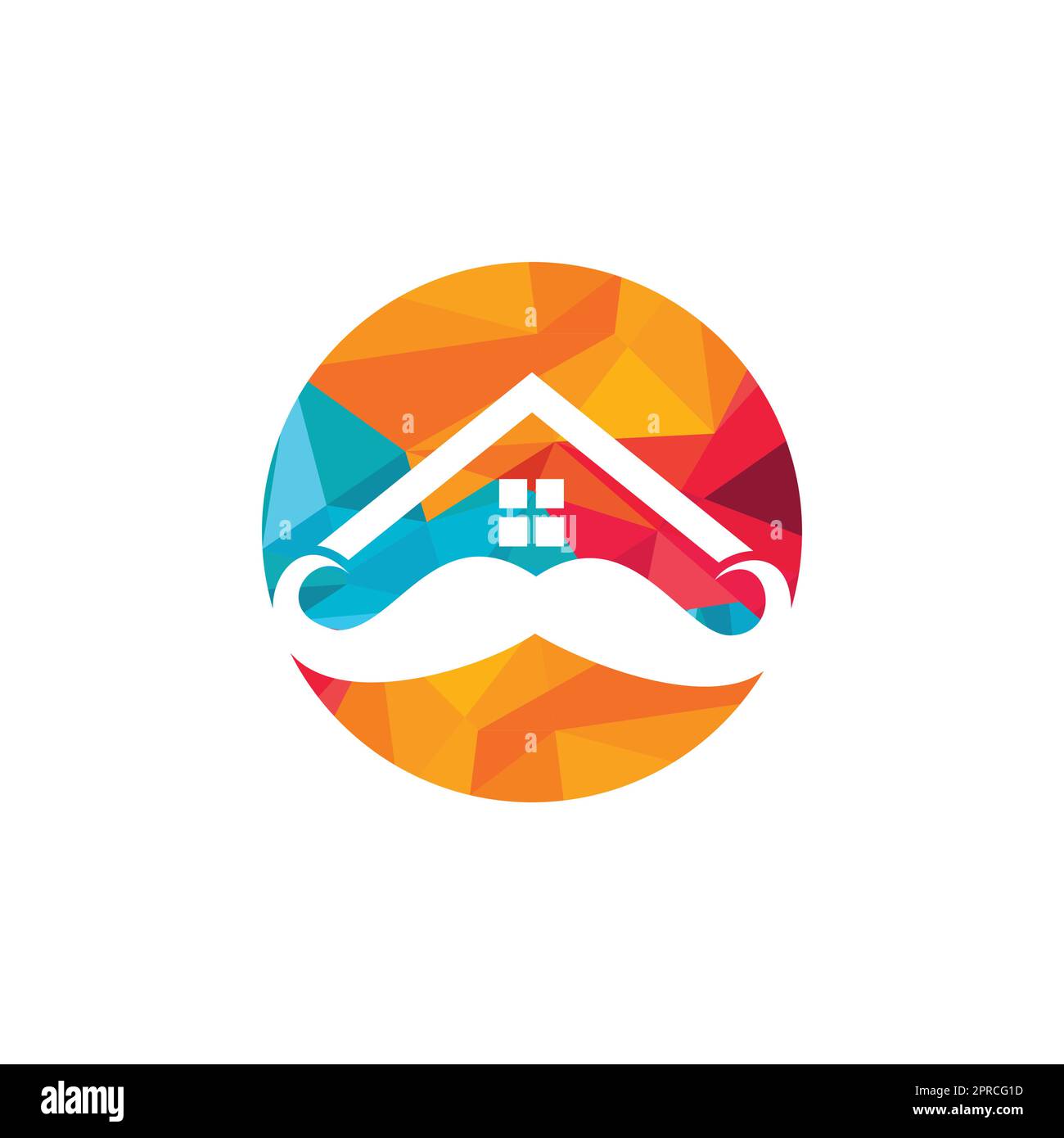 Mustache home vector logo design. Strong house logo design concept ...