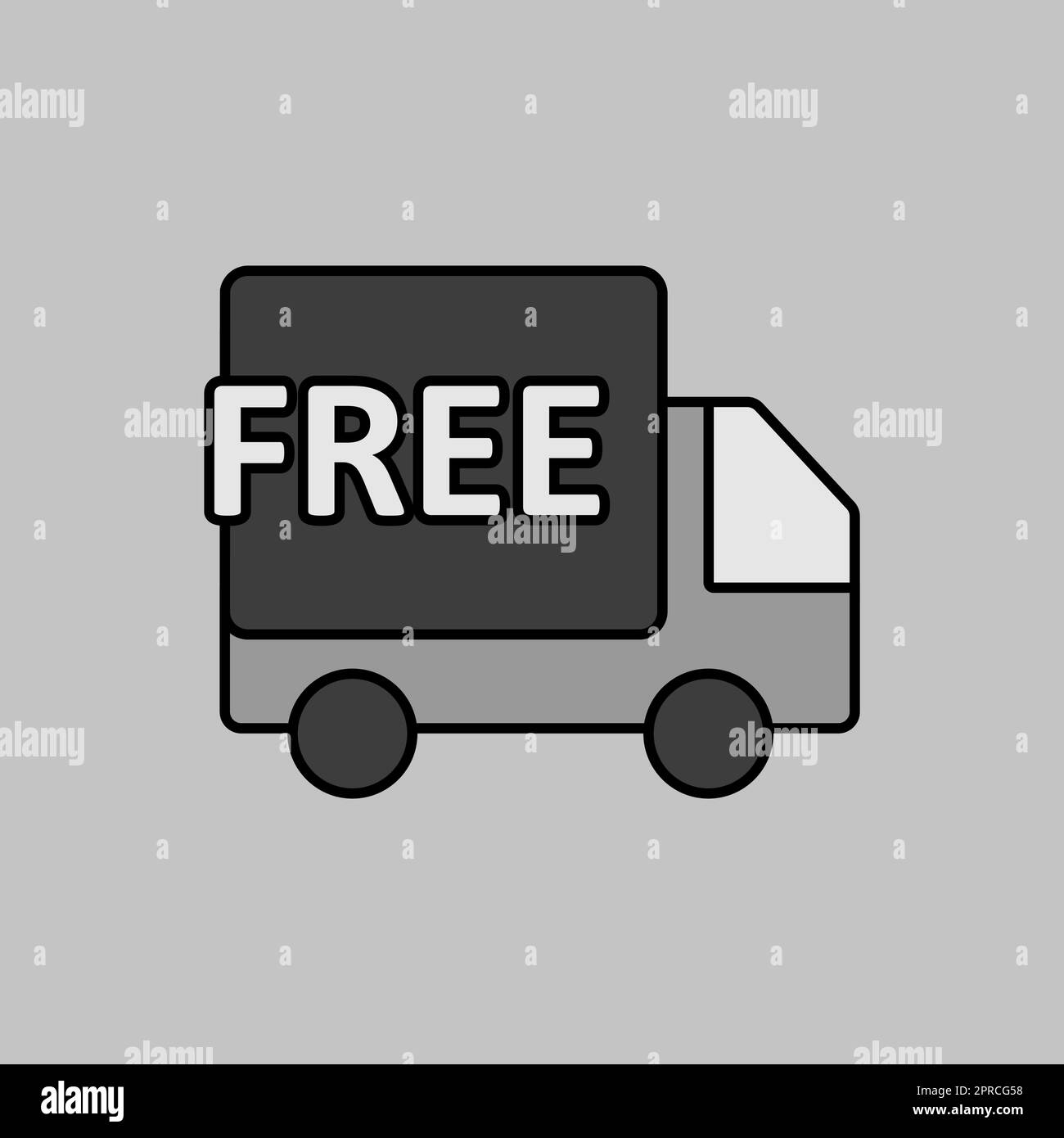 Free shipping vector grayscale icon Stock Vector Image & Art - Alamy