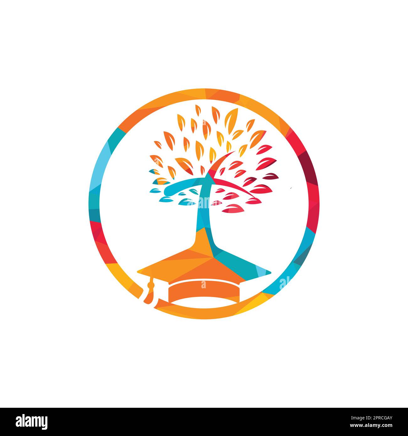 Education church vector logo design. Graduation cap and cross tree icon ...
