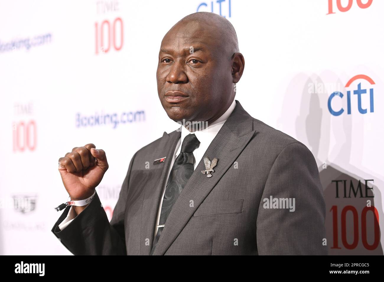 New York, USA. 26th Apr, 2023. Attorney Benjamin Crump walking on the ...