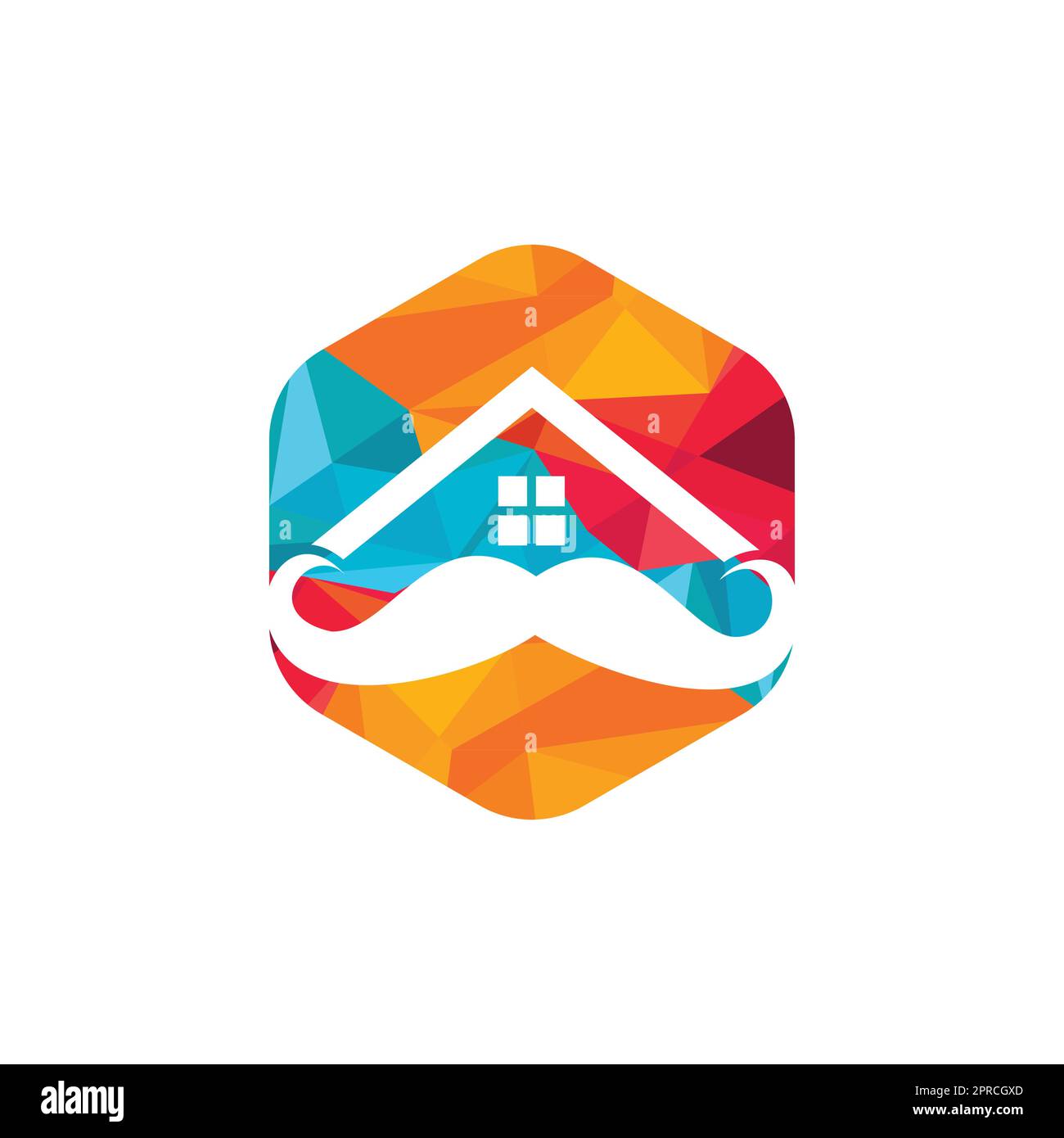 Mustache home vector logo design. Strong house logo design concept ...