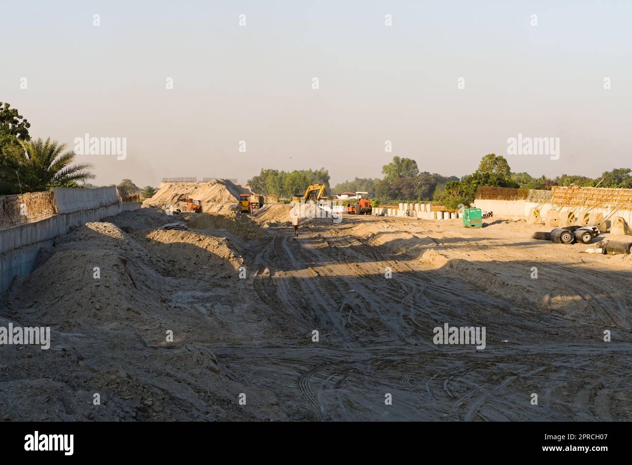 construction of national highway going on in India Stock Photo - Alamy