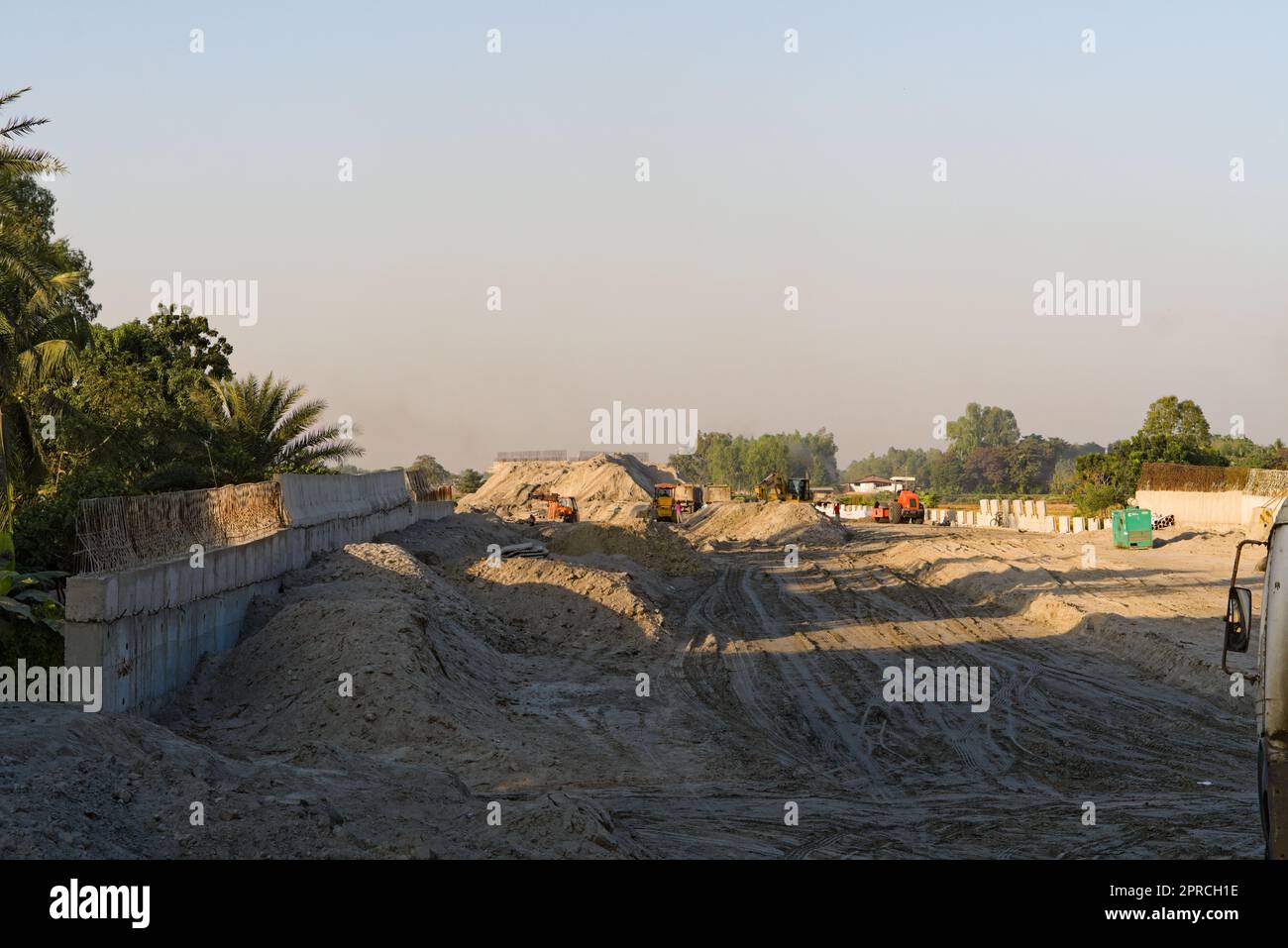 construction of national highway going on in India Stock Photo - Alamy