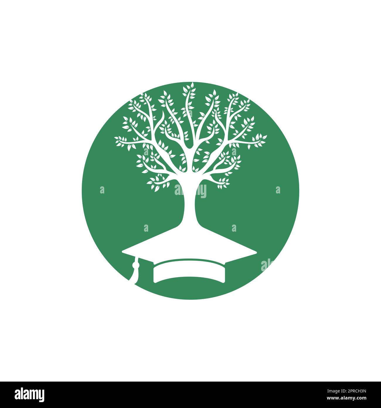 Creative modern nature Education logo design. Graduation cap and tree ...