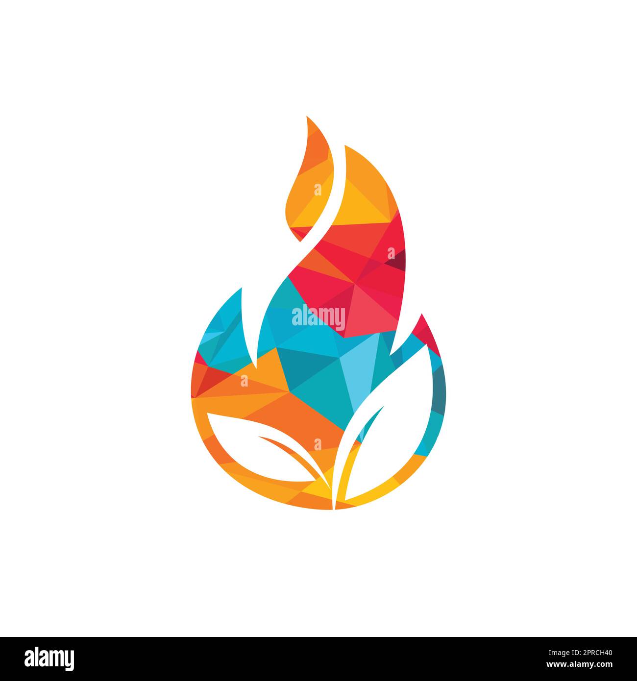 Fire leaf vector logo design. Eco green alternative energy logo design ...