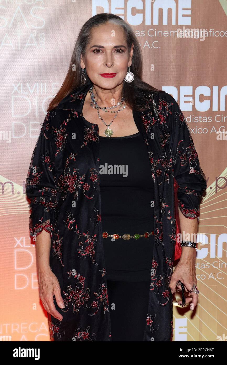 April 25, 2023, Mexico City, Mexico: Isaura Espinoza attends the red ...