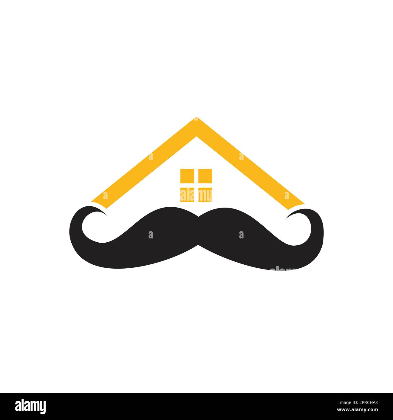 Mustache home vector logo design. Strong house logo design concept ...