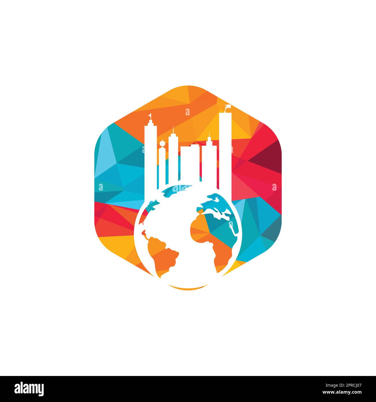 Globe city vector logo design concept. Globe and building logo design ...