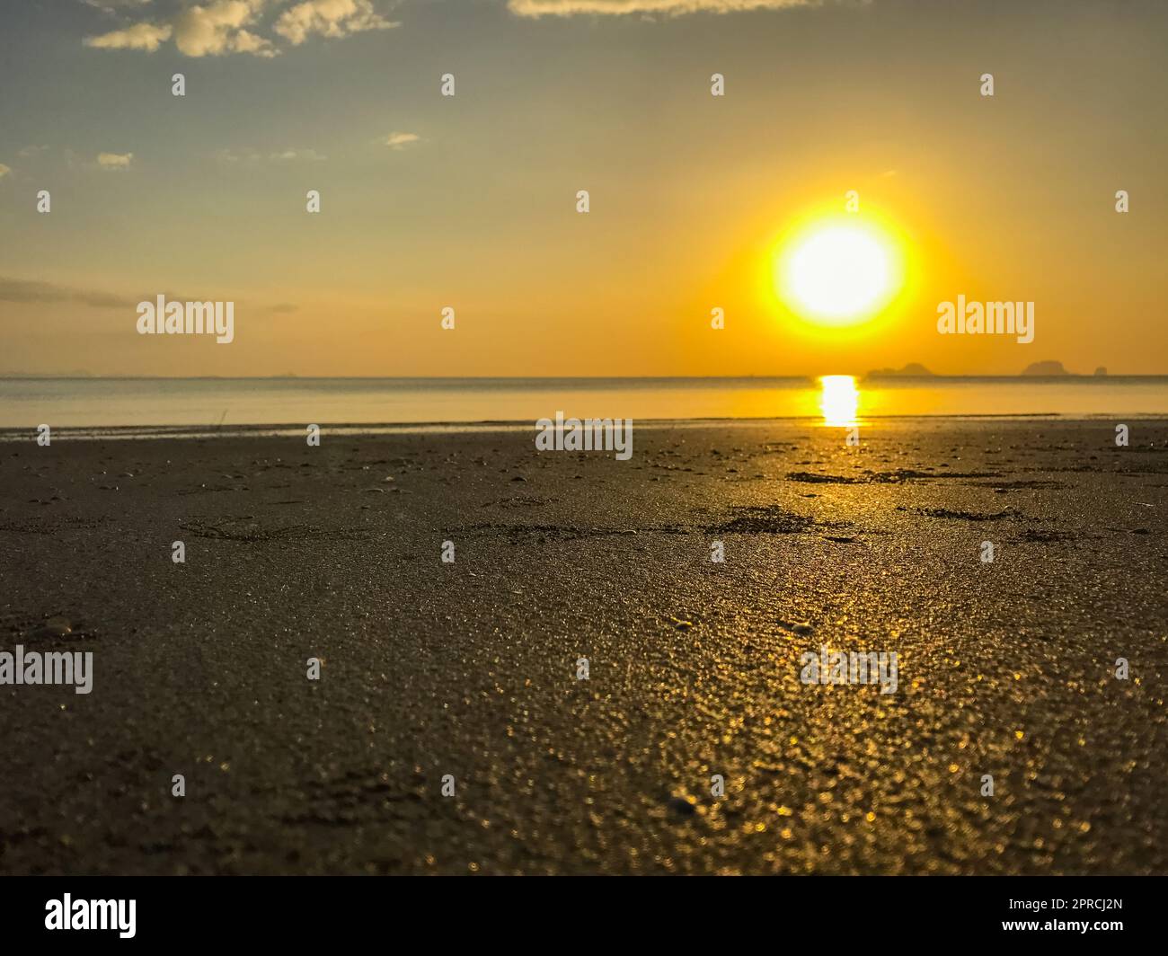 Sky over the beach and the boat before sunset background Stock Photo ...