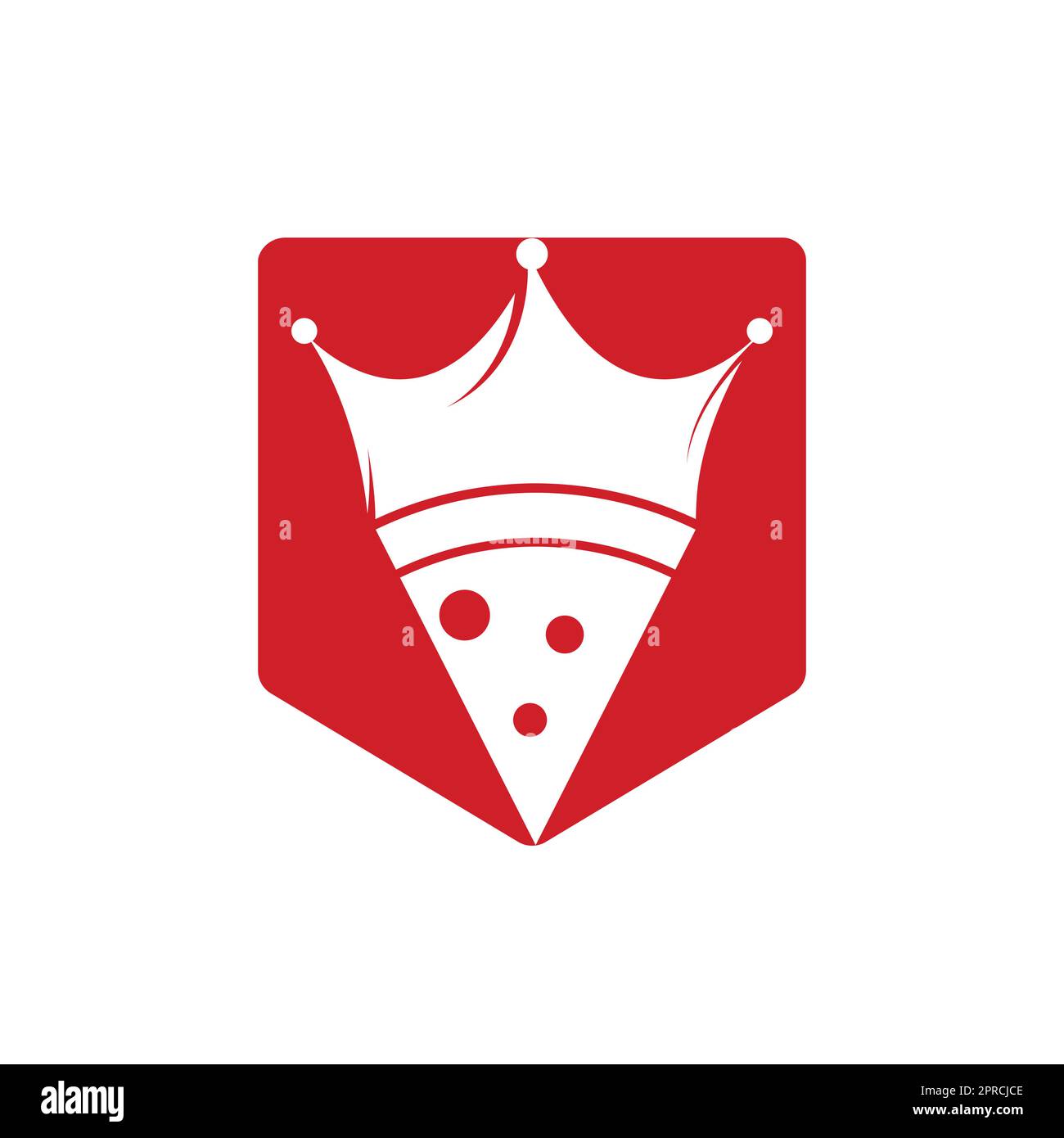 Pizza king vector logo design template. Crown and pizza slice icon ...