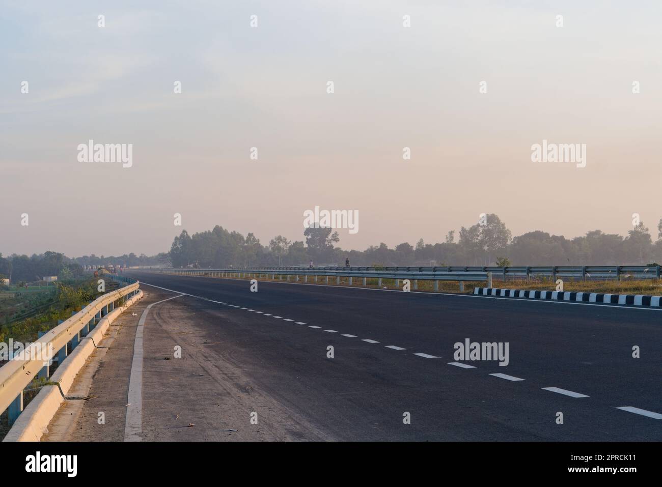 white marking made on the national highway in India Stock Photo - Alamy