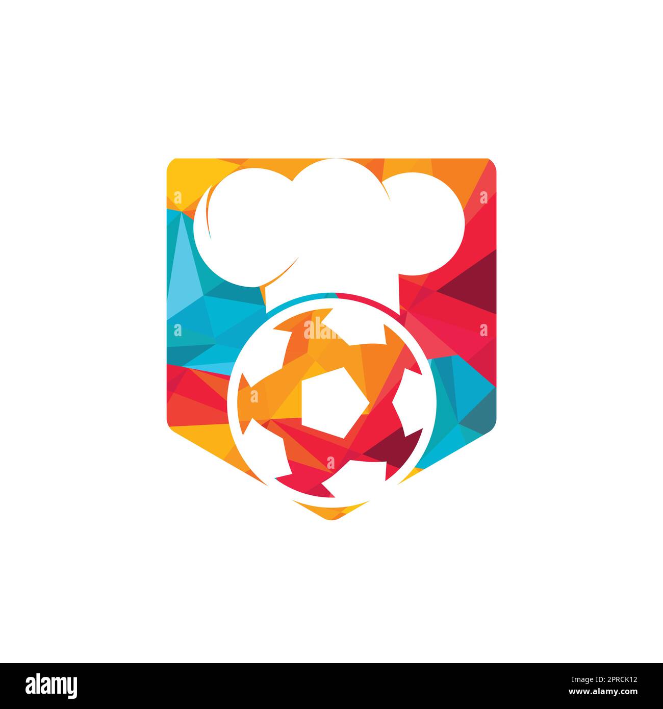Soccer chef vector logo design. Soccer ball and chef hat icon design ...