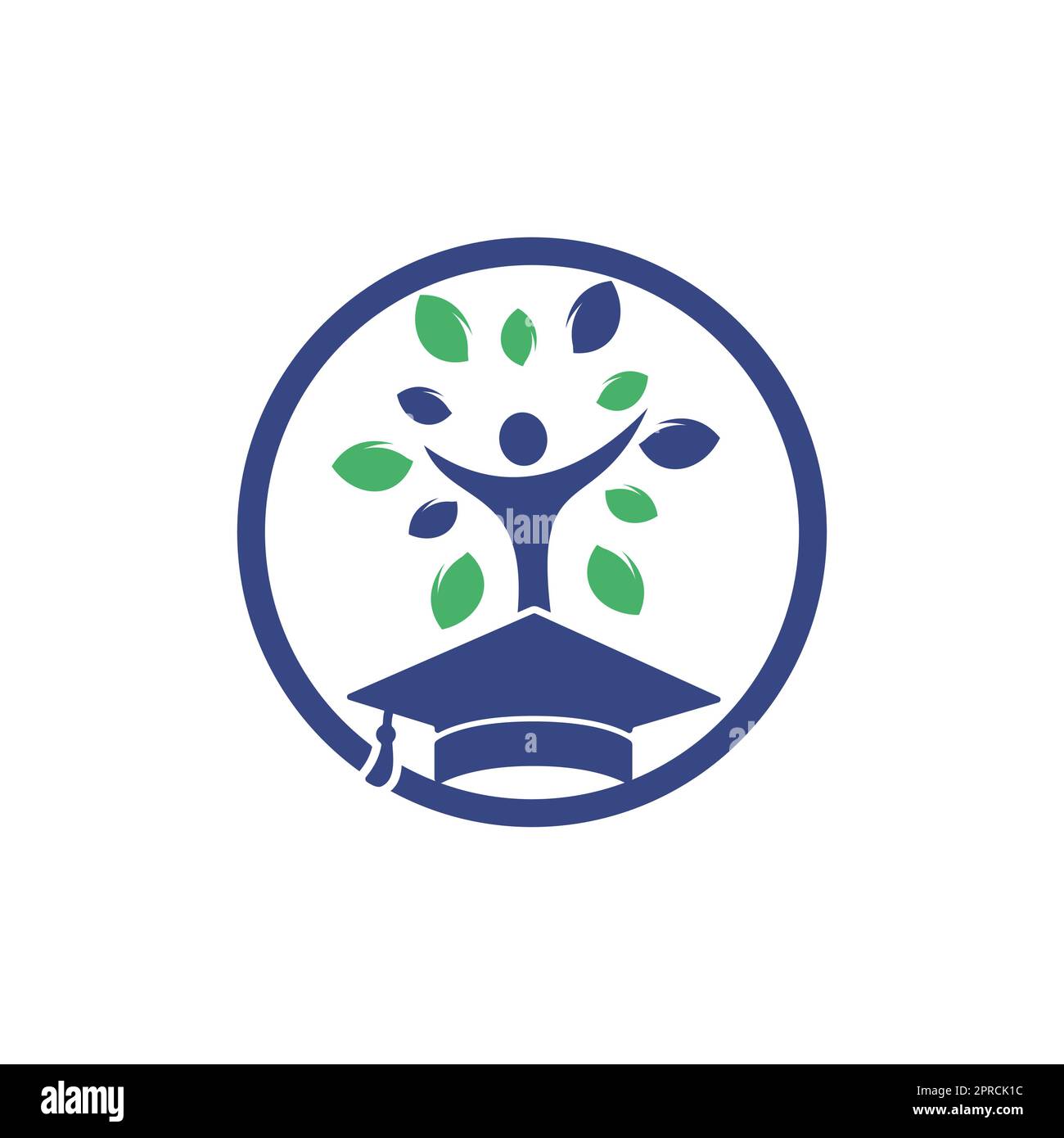Education insurance and support logo concept. Graduation cap and human ...