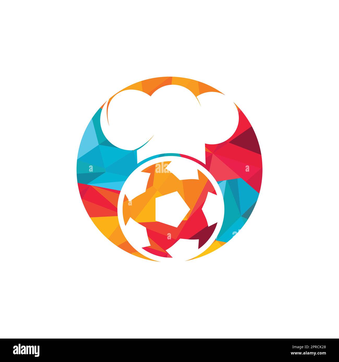 Soccer chef vector logo design. Soccer ball and chef hat icon design ...