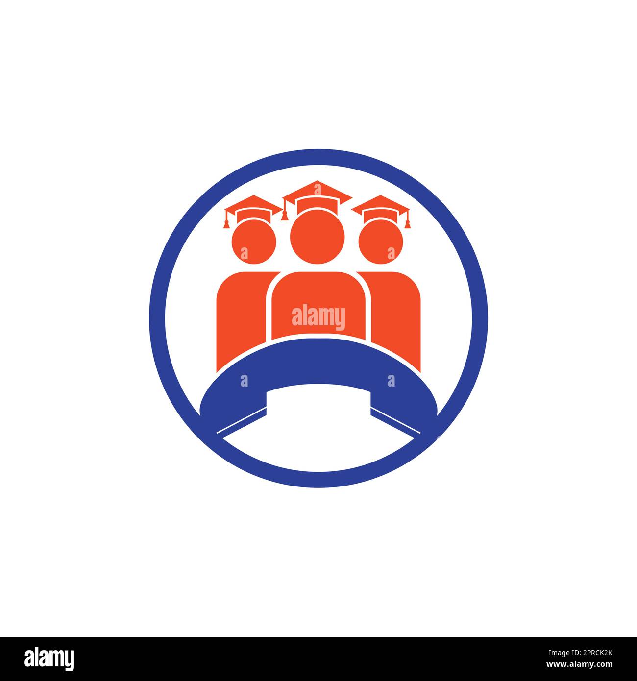 Student Call vector logo design template. Students and handset icon ...