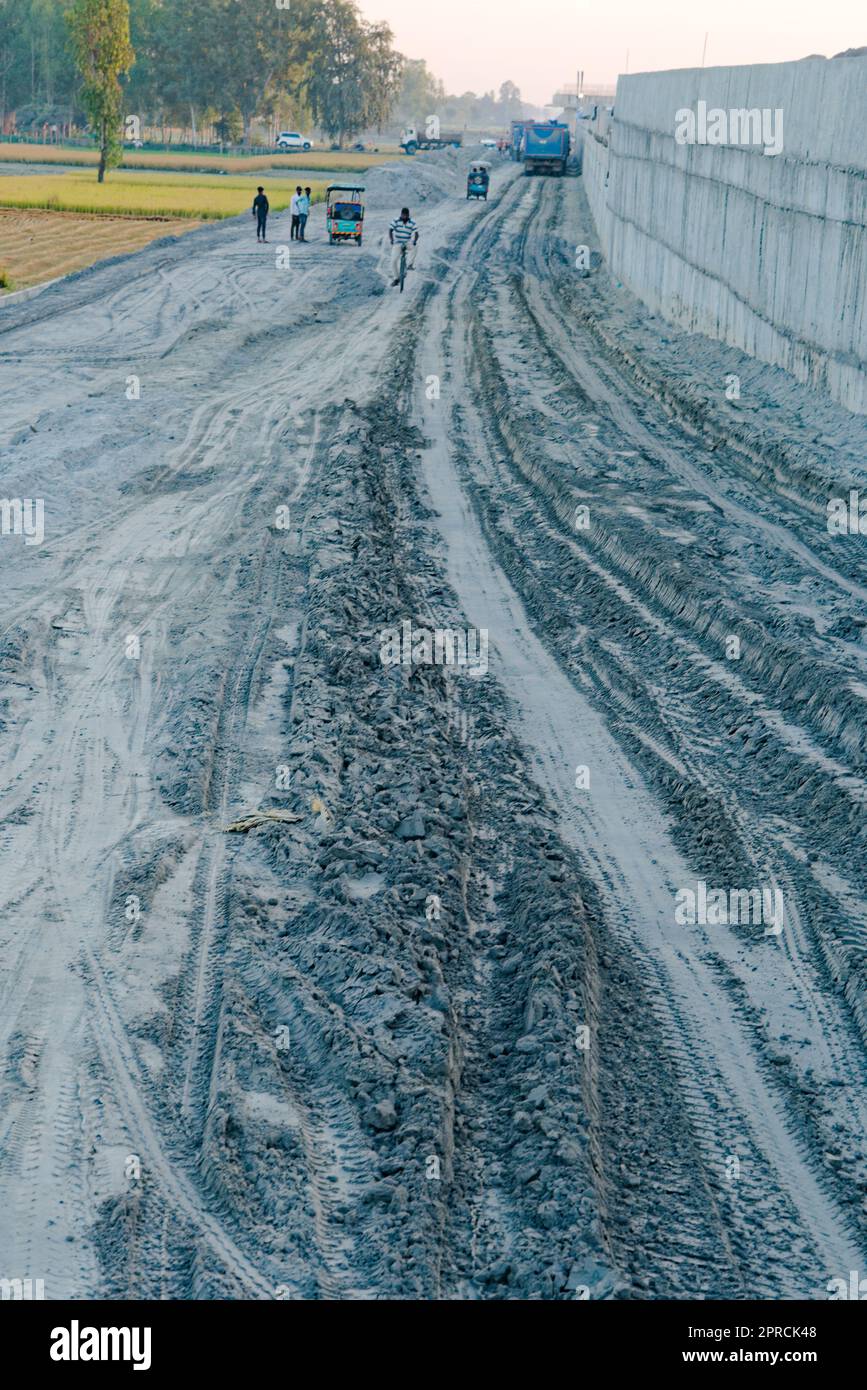 road construction work site in india Stock Photo - Alamy