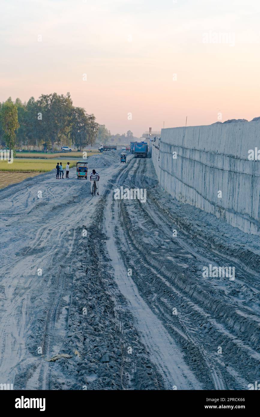 road construction work site in india Stock Photo - Alamy