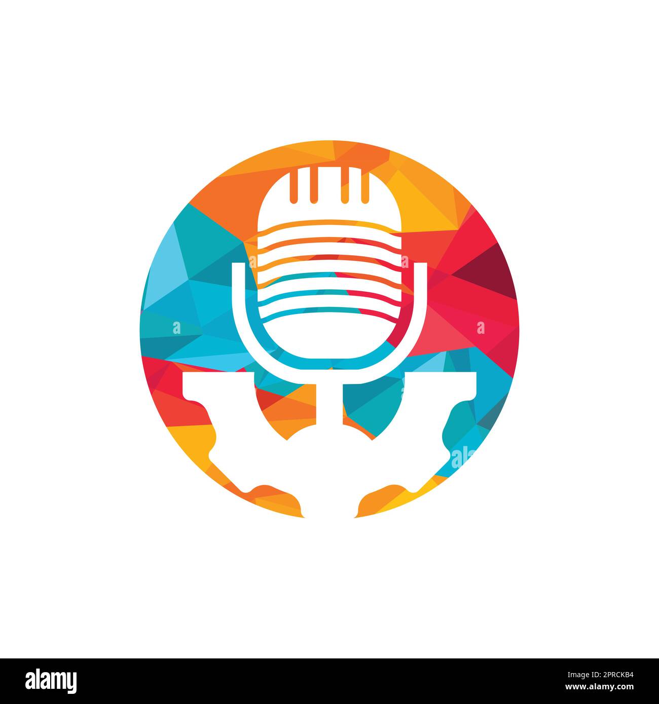 Gear podcast vector logo design template. Cog wheel and mic icon design ...