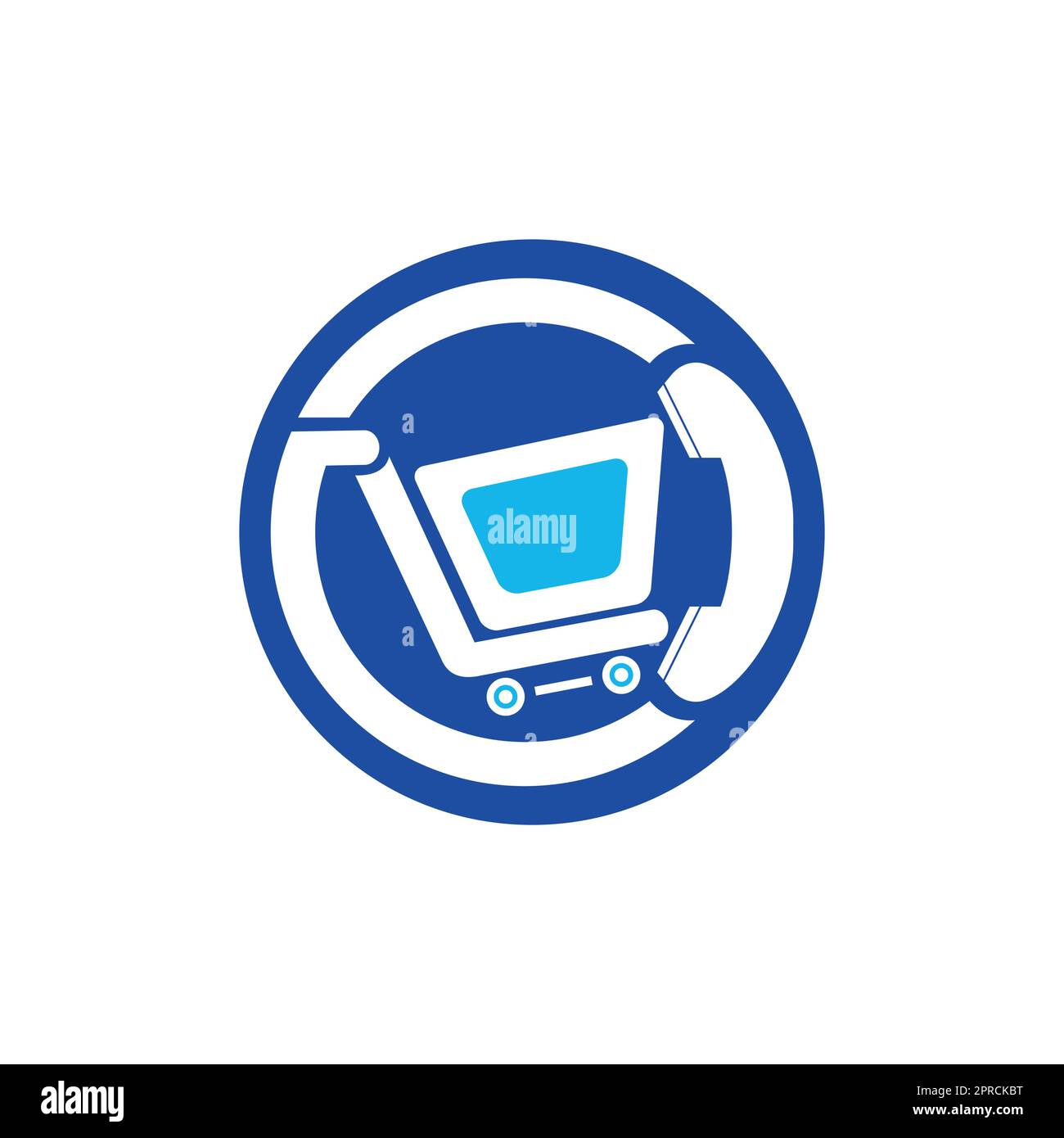 Shopping call vector logo design template illustration. Shopping cart ...
