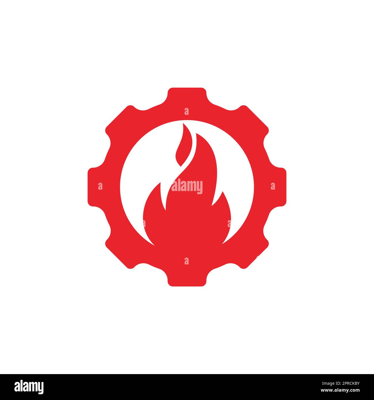 Gear and fire vector logo design template Stock Vector Image & Art - Alamy