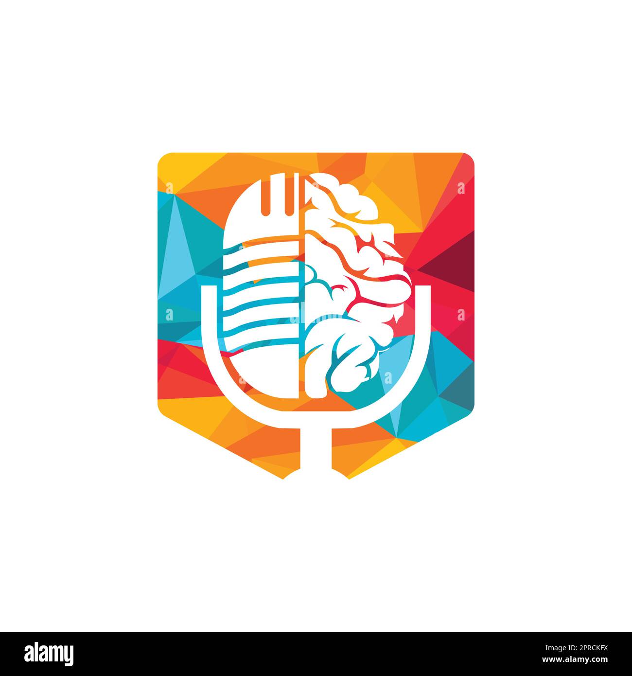 Brain podcast logo design. Broadcast entertainment business logo ...