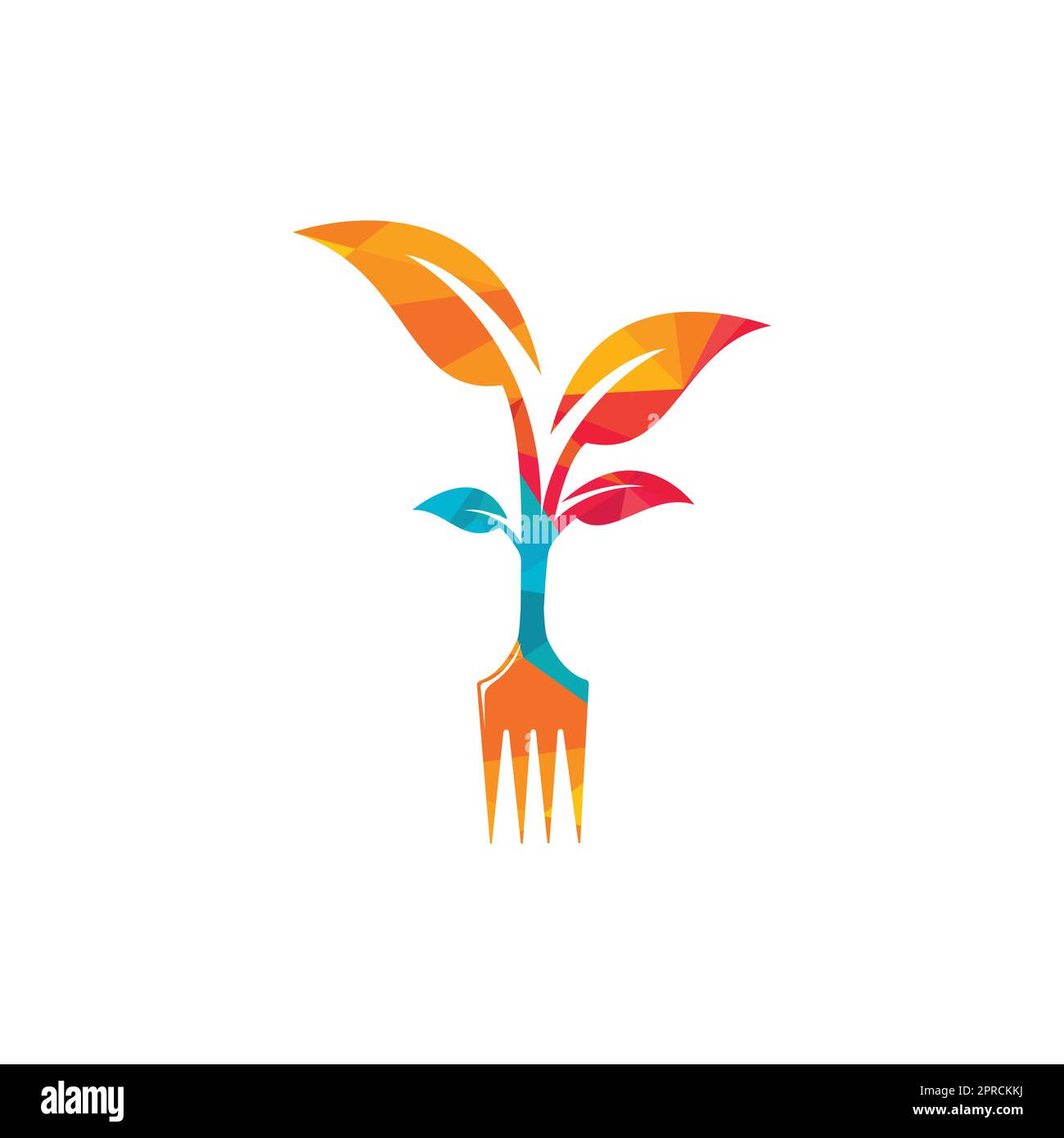 Fork tree vector logo design. Restaurant and farming logo concept Stock ...