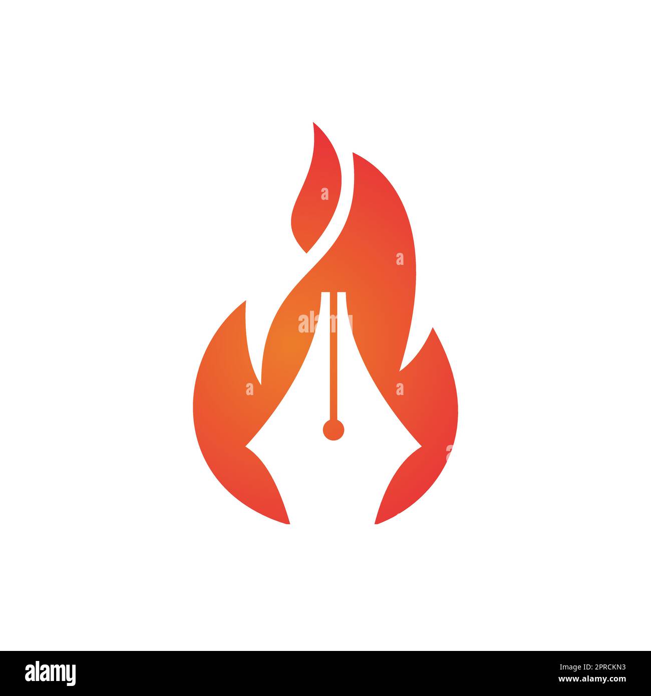 Fire Pen vector logo design concept. Hot writer vector logo icon Stock ...