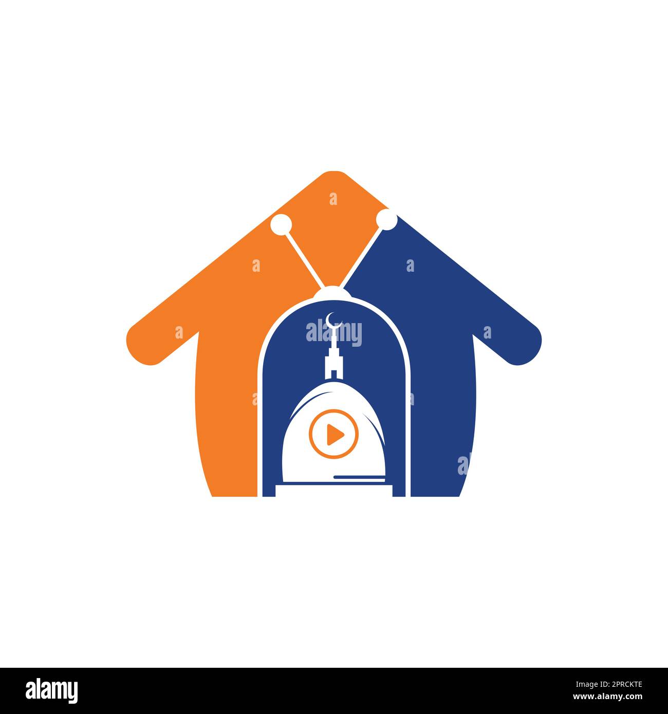 Muslim tv vector logo design template. Islamic media logo concept Stock ...