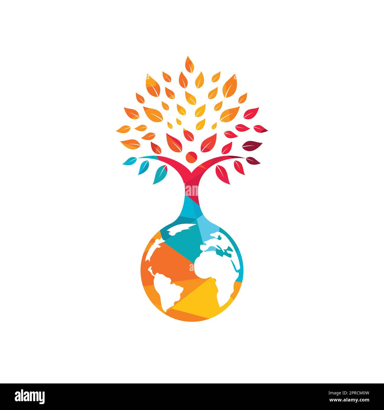 Global human tree vector logo design template Stock Vector Image & Art ...