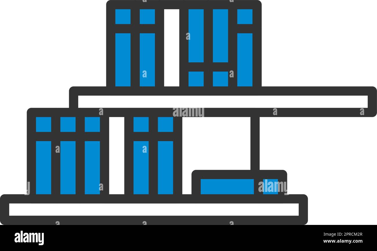 Wall Bookshelf Icon Stock Vector Image & Art - Alamy