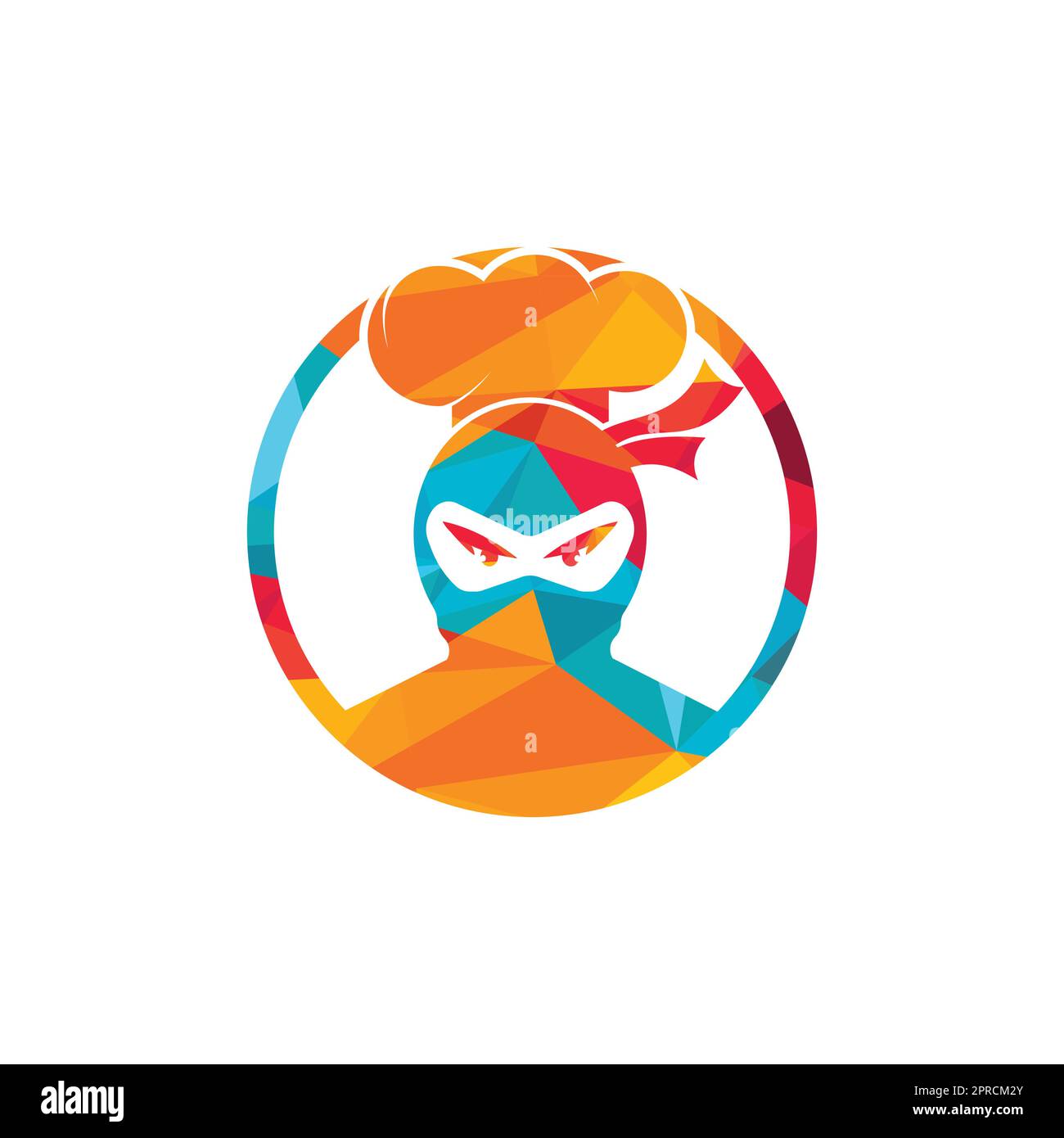 Ninja chef vector logo design. Ninja with chef hat icon Stock Vector ...