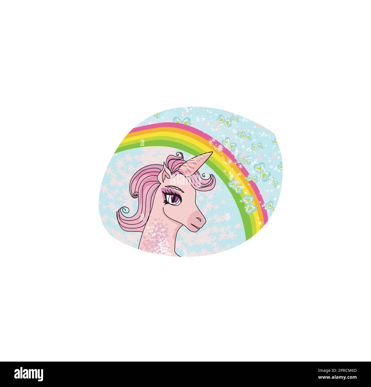 Unicorn with a rainbow vector Stock Vector Image & Art - Alamy