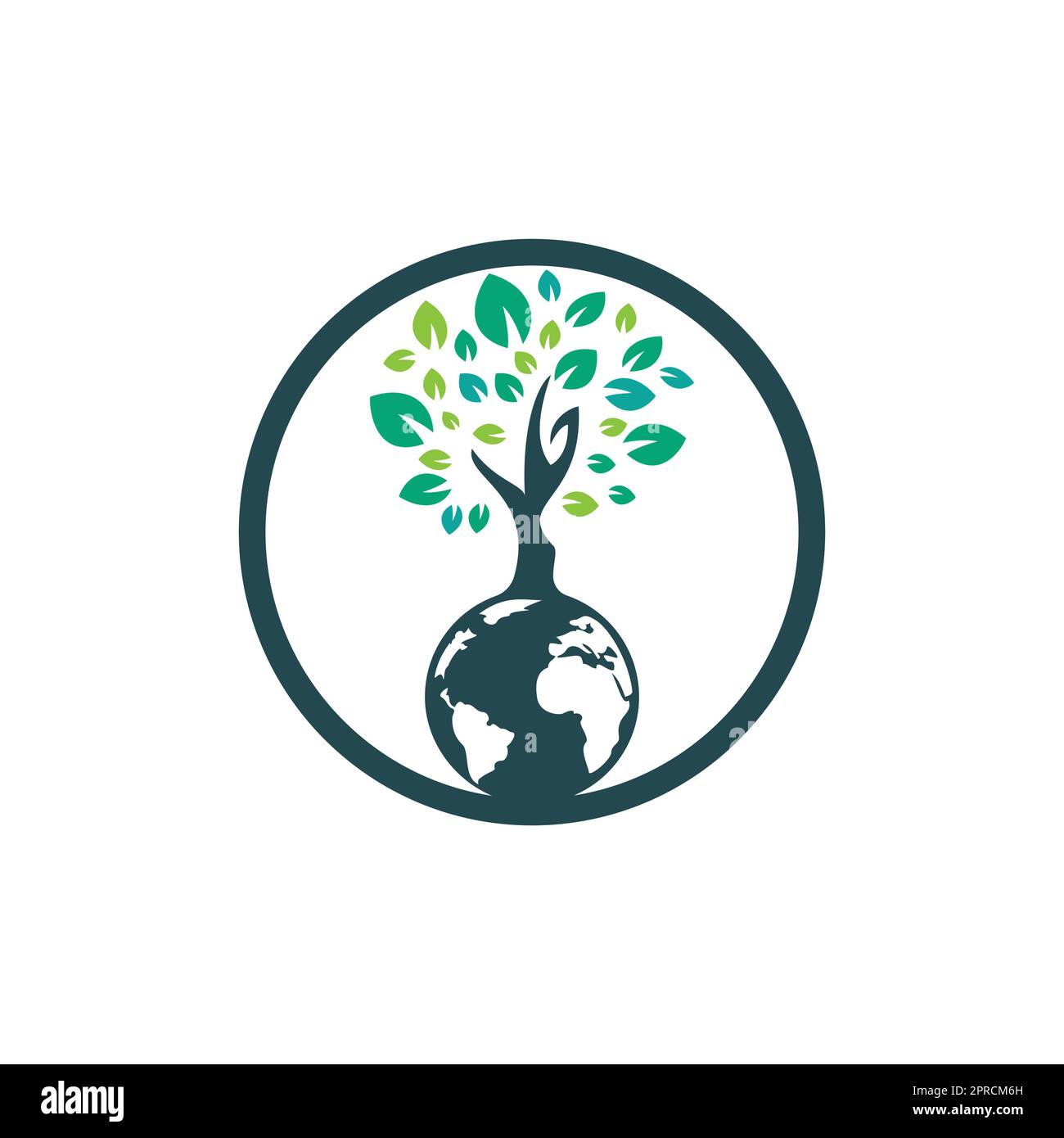 Globe tree vector logo design template. Planet and eco symbol or icon ...