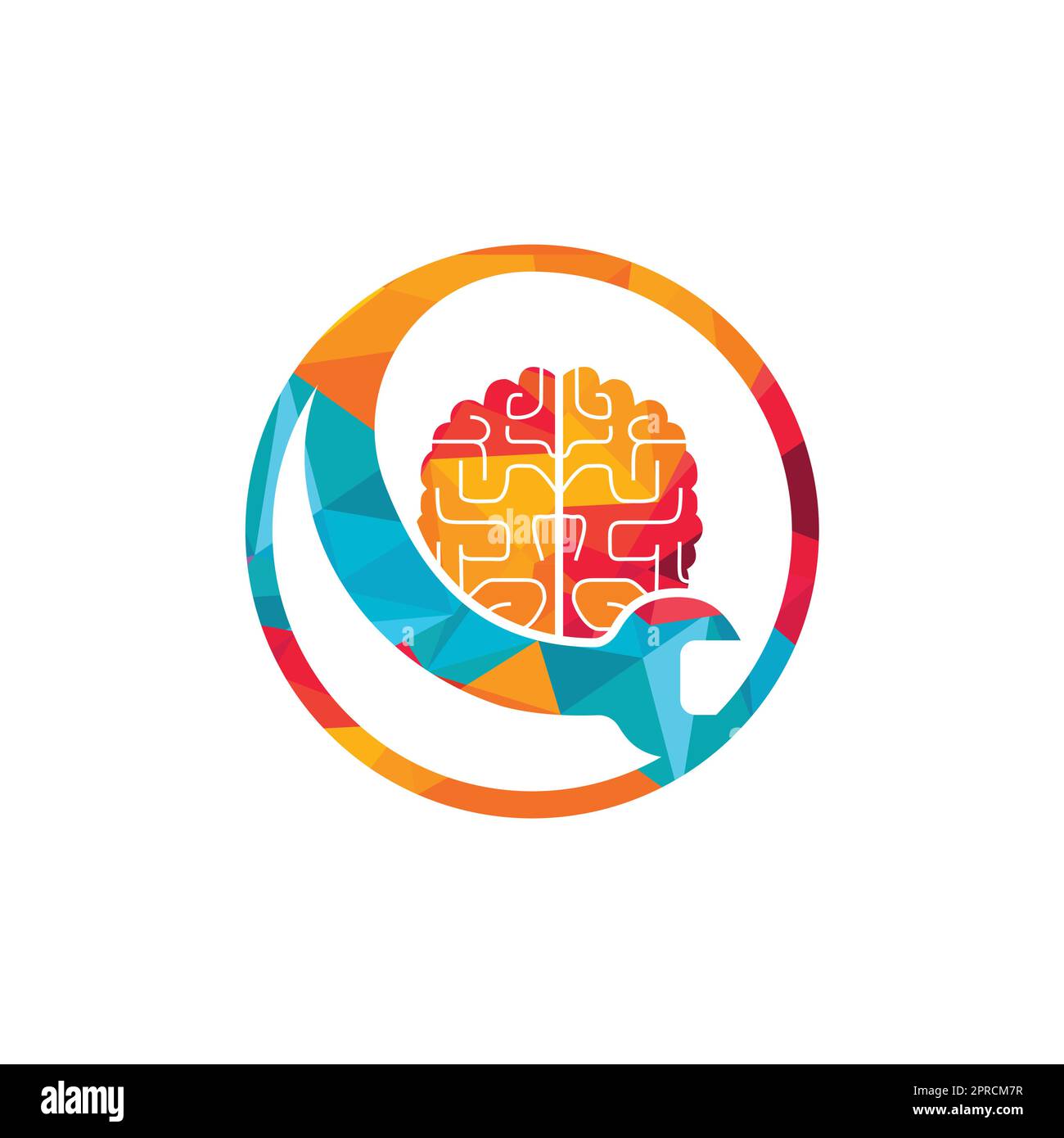 Brain repair vector logo design. Brain and wrench icon logo design ...